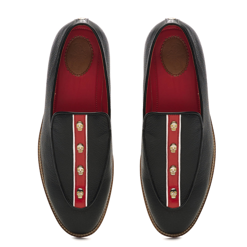 Exclusive Cranium Black Slip-ons Shoe for Men | Banjaaran Studio