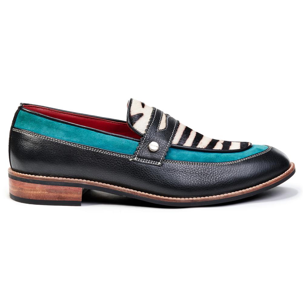 Buy Men's Zebra Print Loafers Shoe: Dramatic & Bold | Banjaaran Studio